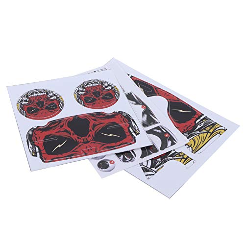 01 VR Protective Sticker, VR Glasses Skin Sticker PVC Material VR Controller Headset Stickers for Quest 2 for VR Gaming Glasses(Flame Skeleton)
