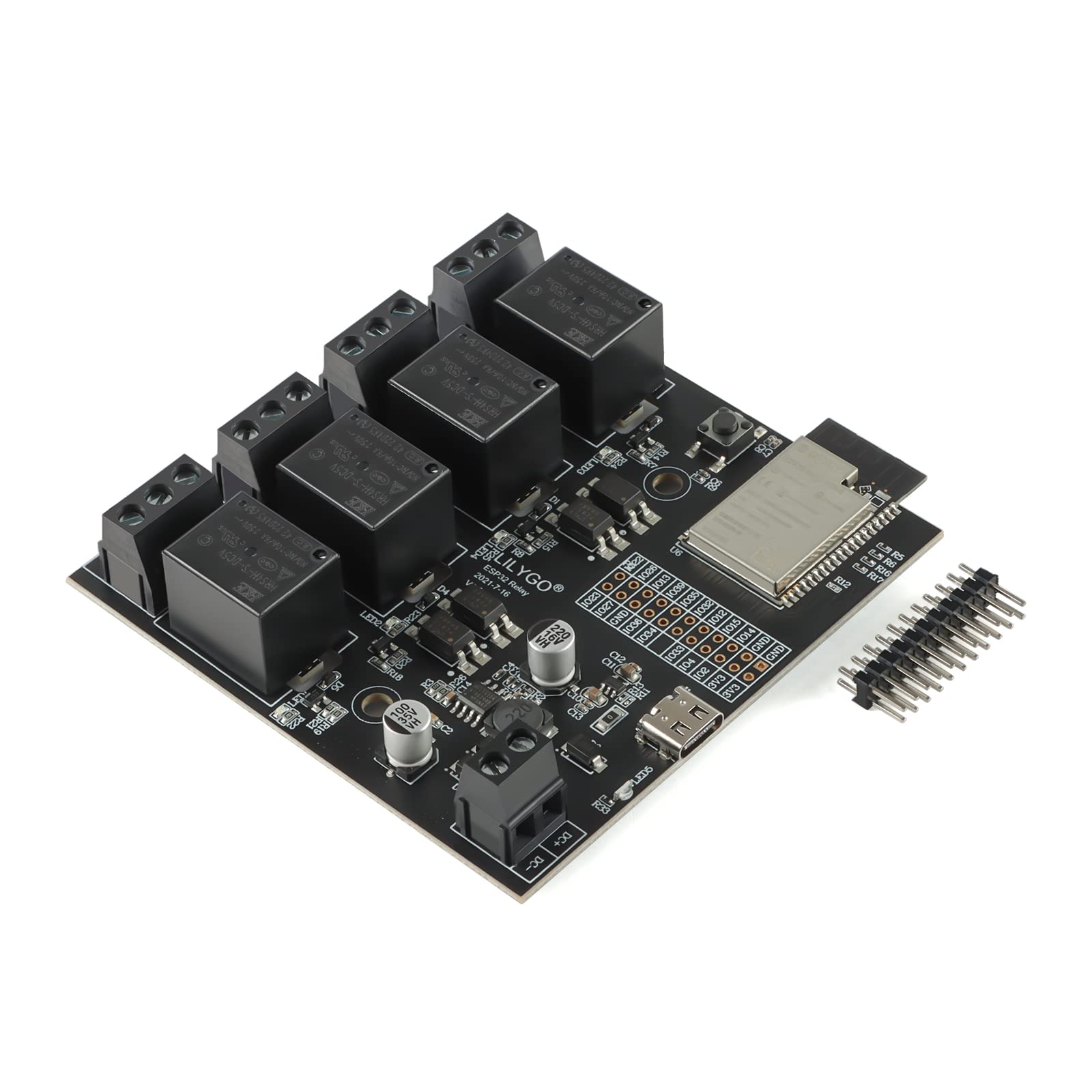 000 T-Relay ESP32 WROVER E Development Board DC 5V 4 Channel Relay Development Board 4mb Flash WiFi Remote Switch Control Bluetooth Support USB Power Supply for Arduino IDE