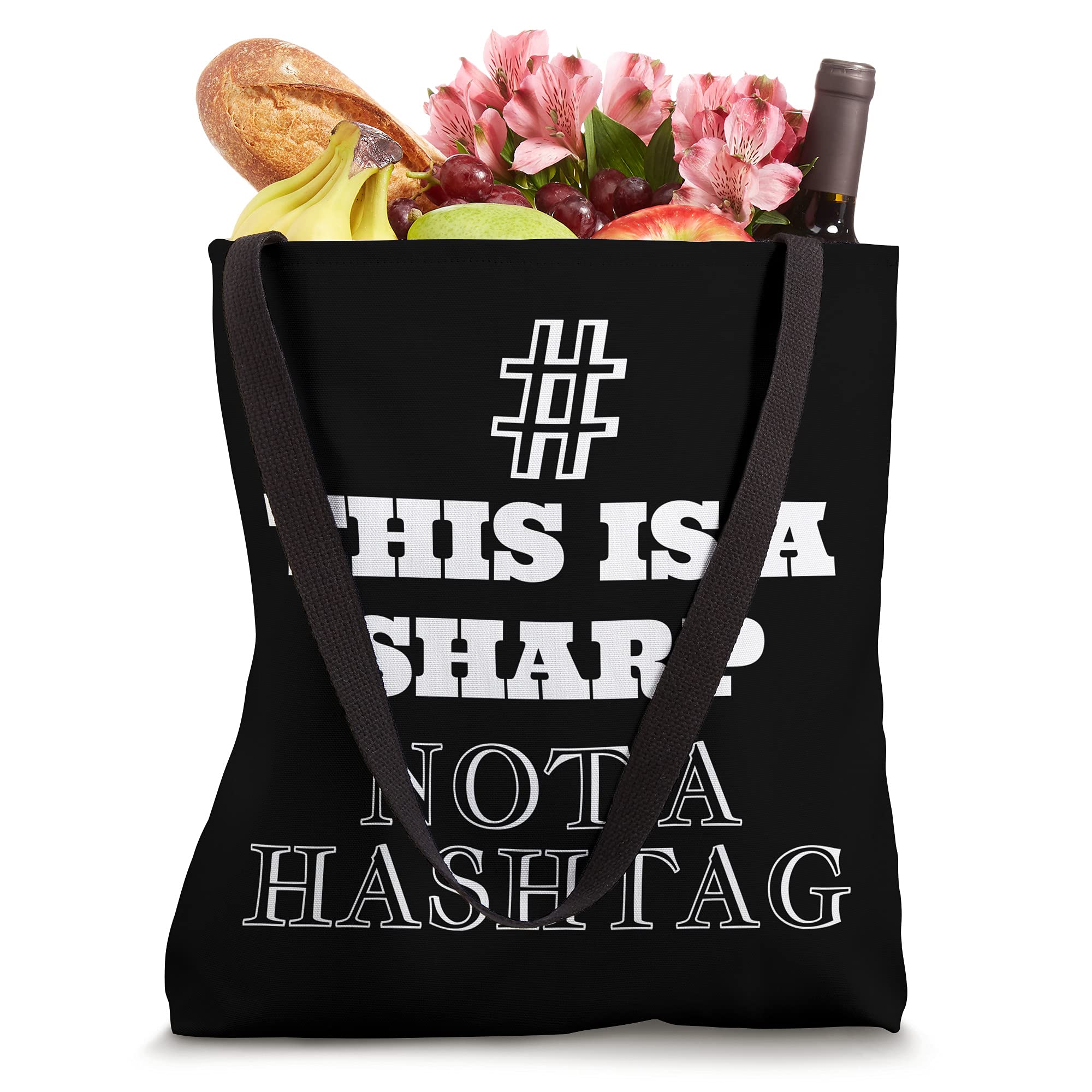 # This Is A Sharp Not A Hashtag | Music Tote Bag