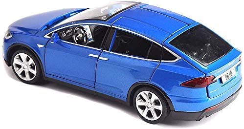 1:32 Scale Car Model X90 Tesla Alloy 1/32 Diecast Model Car w/Sound & Light Pull Back Model Mini Vehicles Toys for Kids Gift Tesla Lovers Collection