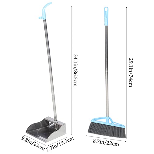 1 Set Stainless Steel Trash Shovel Trash Cleaning Shovel Garden Dustpan Garbage Sweeping Tool Broom and Dustpan Kitchen Stainless Steel + Plastic Office Small Broom Handheld