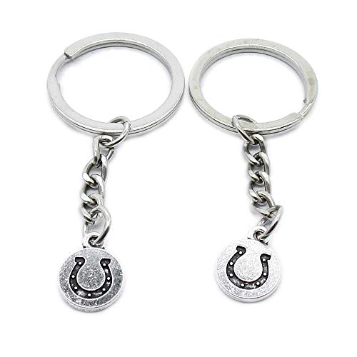 100 Pieces Keyring Keychain Wholesale Suppliers Jewelry Clasps OT8C3Q Horseshoe Horse Hoof