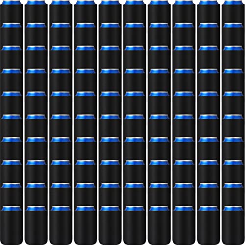 100 Pack Black Blank Can Cooler Sleeves Bulk Collapsible Can Covers Neoprene Insulated Drink Insulator Sleeve Reusable Personalized Sublimation Sleeves for Soda Water Bottle Weddings Party