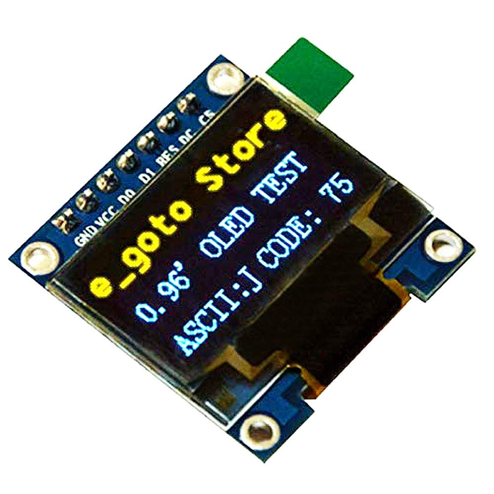 0.96in OLED Display Module, 128 x 64 LCD Display Serial Board Yellow & Blue Dual Color Backlight