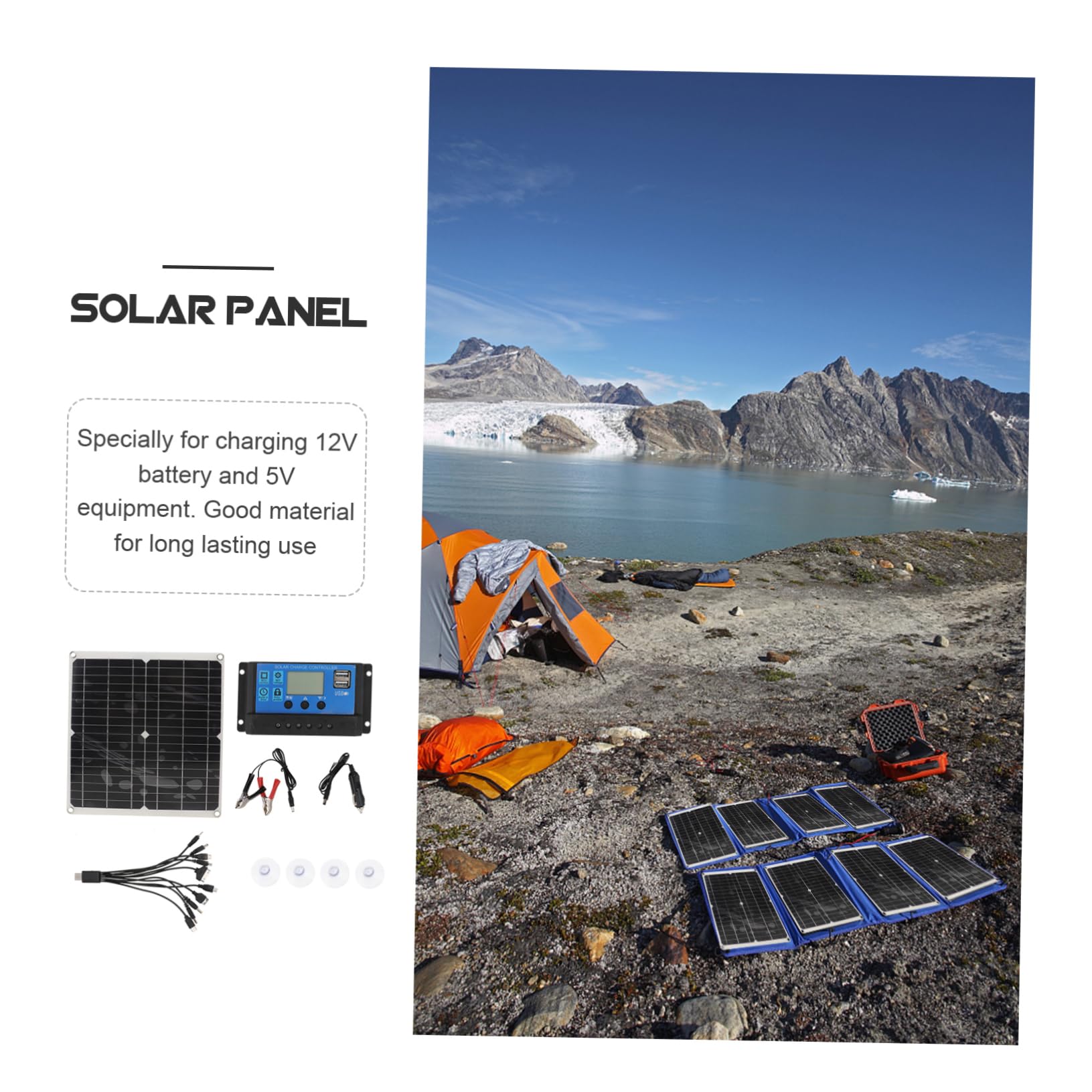 1 Set Solar Panel Controller Set Solar Panel with Controller Crystal Silicon Solar Cell Panel car Chargers Battery for car crystalline Solar Panel Mono Solar Panel Solar Charger v5
