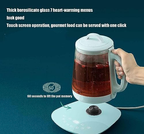 1.5L Household Electric Kettle Health Pot Automatic Thickening Glass Multi-Function Kettle Electric Boiling Teapot 12H Insulation High Borosilicate Glass A,1.5L
