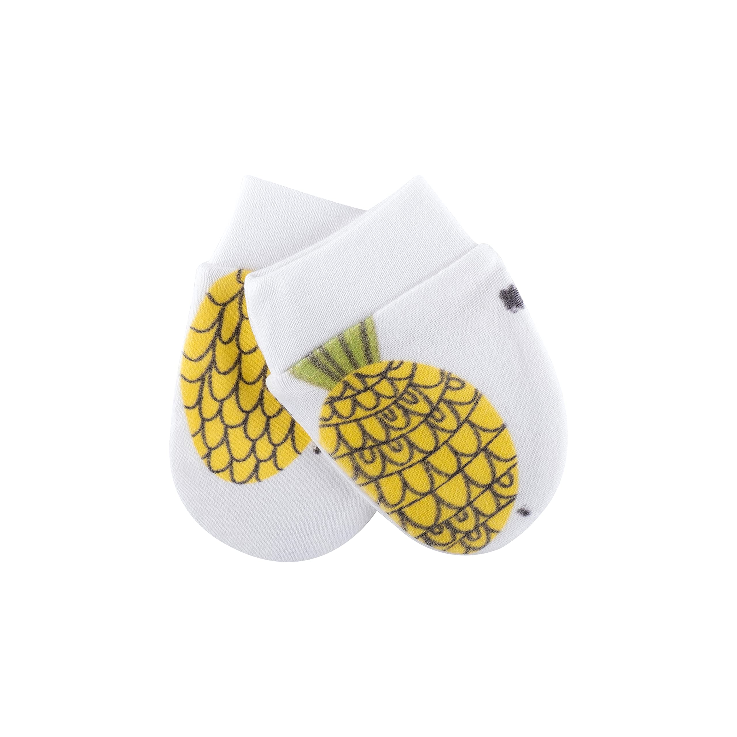0-3M Unisex Baby Layette Set Neutral Baby Clothes Baby Gift Sets for Girl and Boy 5-Piece Pineapple Pattern 0 Cotton By Yellow 0-3 months B-01 Yellow