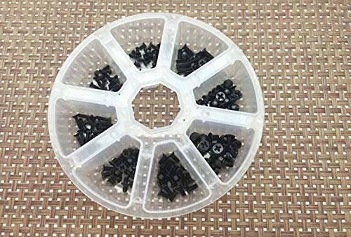 160pcs Mini Electronic Digital Cross Countersunk Head Small Screw Black Set Repair for Laptop Screw SCRW-093194