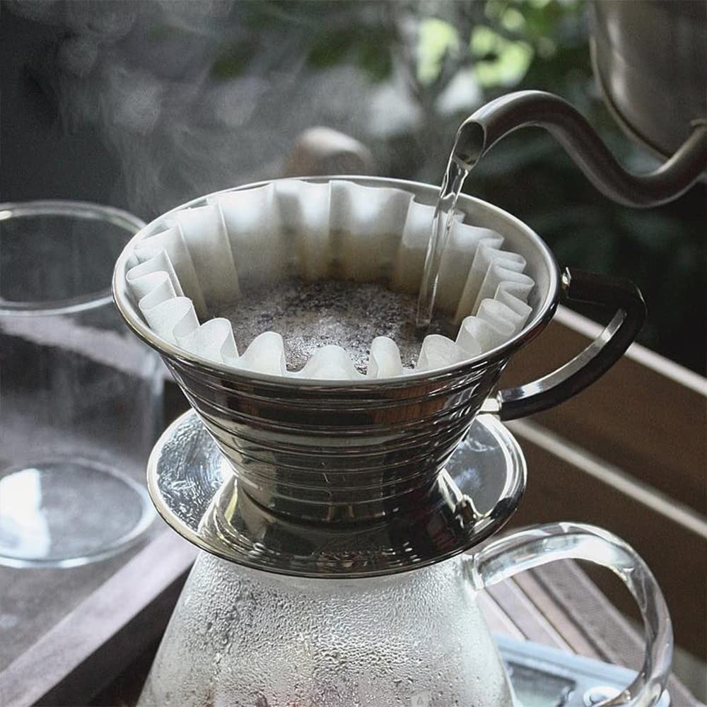 1-4 Cup Coffee Filters White Paper,Coffee Makers and Drip Coffee Pots Junior Basket Style, Chlorine Free Coffee Filter,50 Count