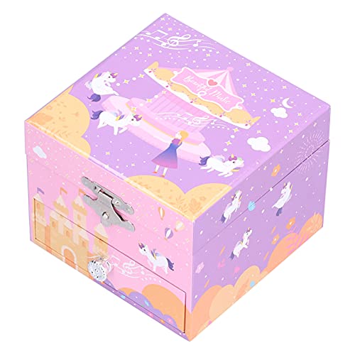 01 02 015 Music Box, Accompany Children Musical Box Bedroom Decoration Animal Shape for Birthday(Default)