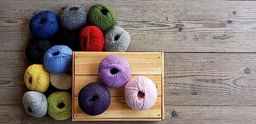 100% Alpaca Yarn Wool Set of 3 Skeins DK Worsted Weight - Heavenly Soft and Perfect for Knitting and Crocheting (Azure Blue, DK/Worsted)