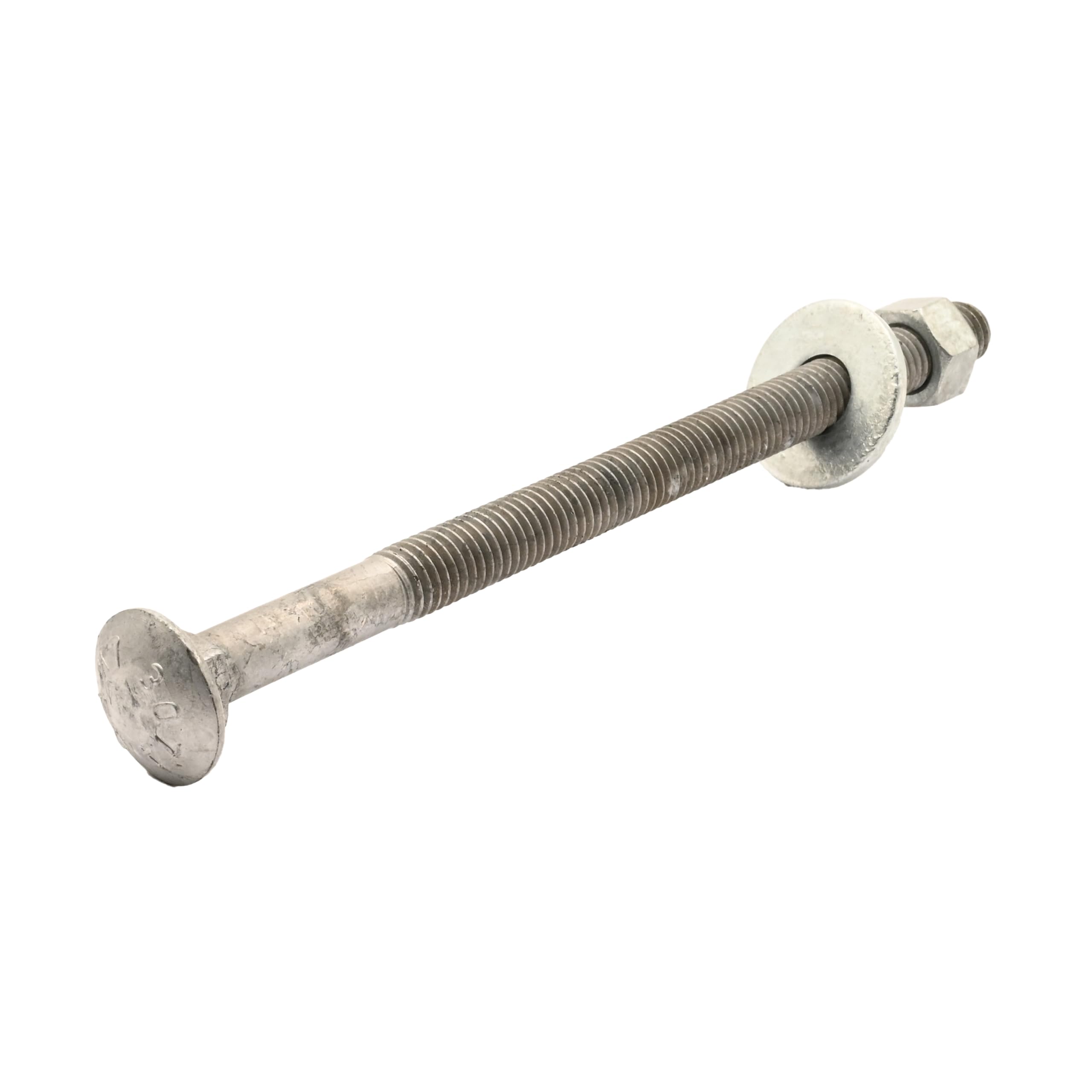 1/2"-13 x 7 Hot Dipped Galvanized Carriage Bolt w/Nuts & Flat Washers, Quantity 25 - by Fastener Depot, LLC
