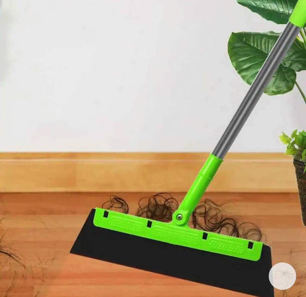 *m·kvfa* Magic Broom Sweeper Dust Hair Bathroom Wiper Broom Rotate Connector Rubber Tool Adjustable Long Handle Removal Pet Human Hair