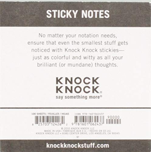 1-Count Knock Knock Nag Note Sticky Notes, to Do List Notepad, 3 x 3-inches, 100 Sheets Each