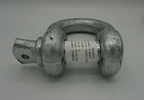 1 1/4" Shackle, 1.4" Pin, 12 Ton Bow Clevis Shackle, WLL 12T, Military Surplus, RG-31, Towing, Lifting, Pulling.