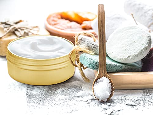 0.5 Ounce Aluminum Tin Jar 15 ml Refillable Containers Clear Top Screw Lid Round Tin Container Bottle for Cosmetic,Lip Balm, Cream, 12 Pcs Gold Color.
