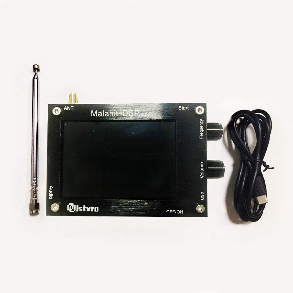 1.10d 3.5" 50KHz-2GHz DSP SDR Receiver Malahit DSP SDR Receiver, Upgrade Version Malahit SDR Shortwave Radio Receiver Malachite DSP SDR Receiver, 3600mAh Battery, Aluminum Alloy with Cooling Hole