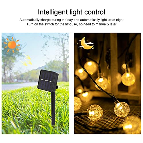 01 LED Solar Light, IP44 Waterproof Durable Decorative Light 9.5m with 8 Lighting Modes for Decorating Gardens for Terraces Replacement for Home