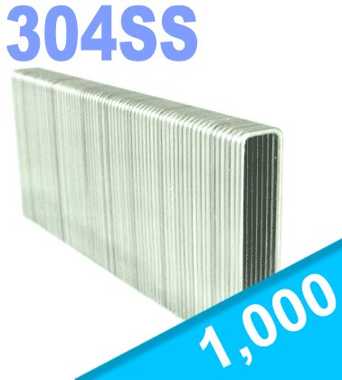 1 3/4" Leg x 7/16" Crown 16GA 304SS N19 Staples 1,000ct | SSN19-1M