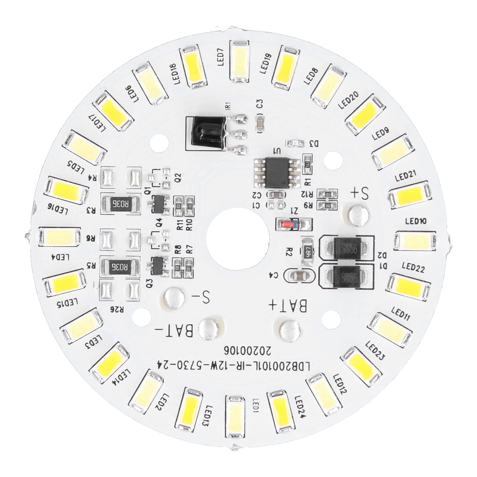 01 02 015 Lamp Panel Board, White+ Warm Light 3.2V/3.7V LED Lamp Panel for Solar Garden Lights for Solar Flood Lights for Garden for Home