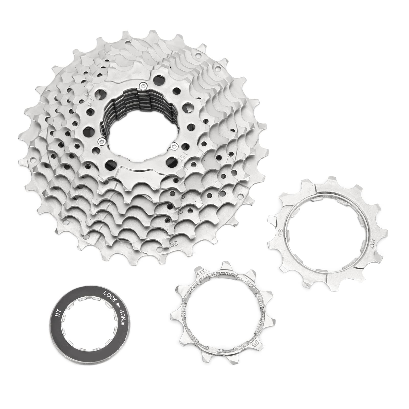 01 02 015 Bicycle Cassette, Bicycle Cassette Flywheel Lightweight Impact Resistant for Road Mountain Bikes