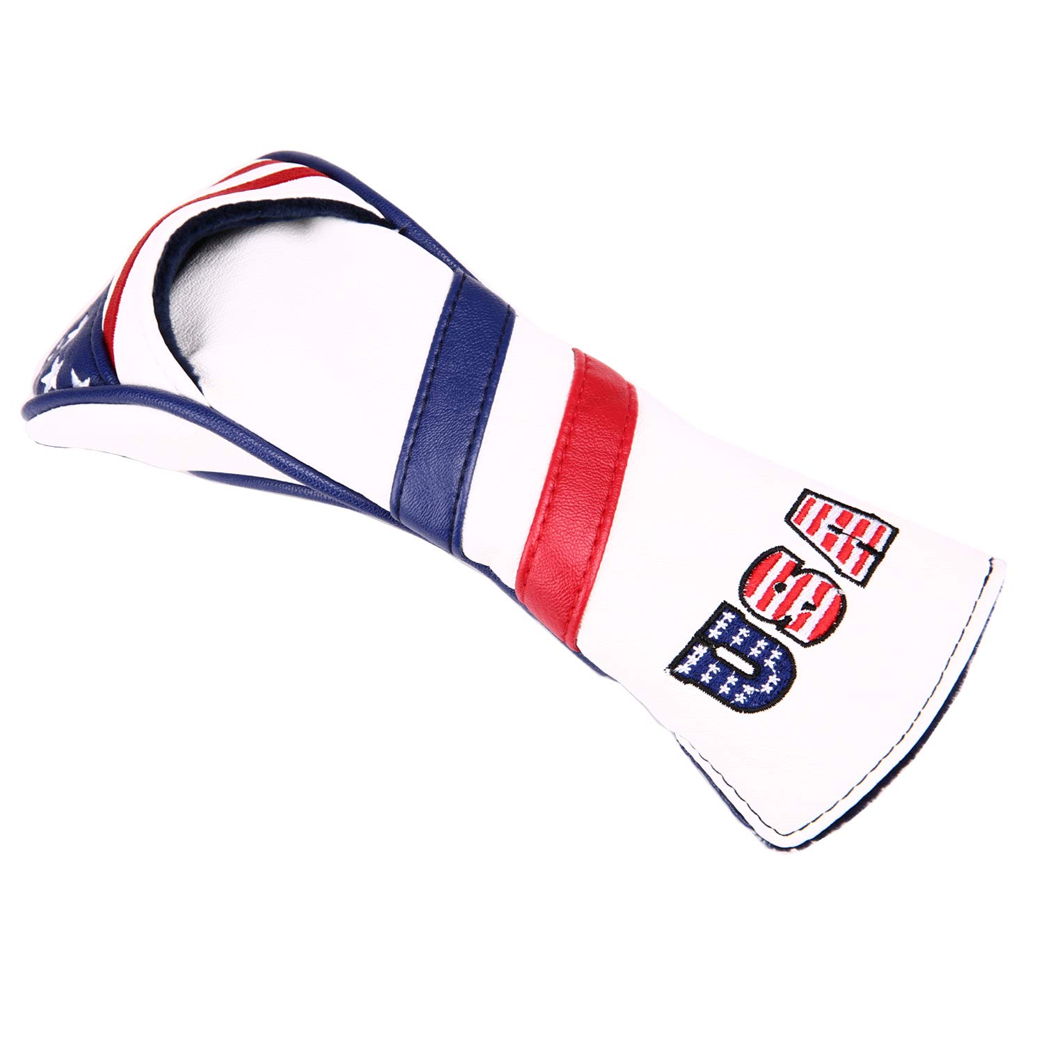 1 3 5 Golf Headcovers USA Stars and Stripes White Vintage Retro Patriotic Driver Fairway Wood Cover