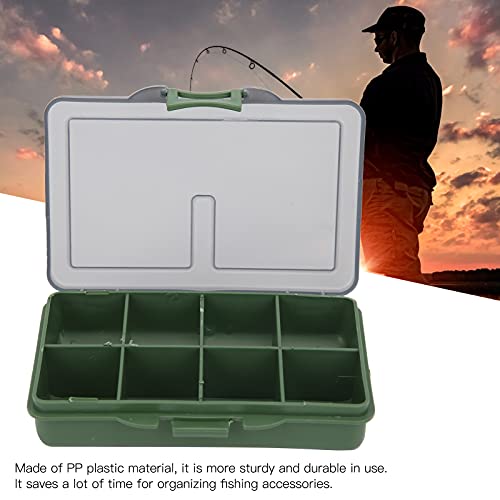 01 Fishing Lure Boxes, PP Plastic Fishing Accessory Box Bait Storage Case Fishing Tackle Accessory Box Mini for Fishing(8 Cells)