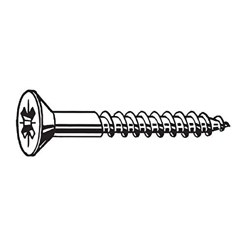 #10 x 3" Phillips Flat Head 18-8 Stainless Steel Wood Screws, 100 pk.