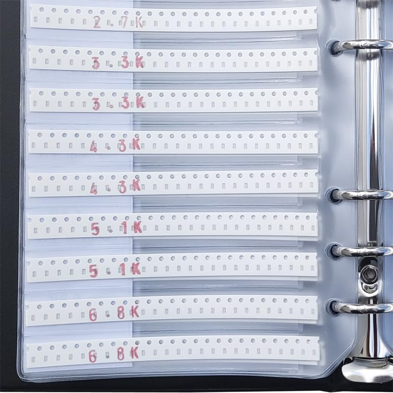 0603 0R-10M & 1pF-2.2uF 1% Resistor and Capacitor Mixed Practical Kit 87 Values SMD Assorted Resistors Capacitor Sample Book Combo Pack Kit