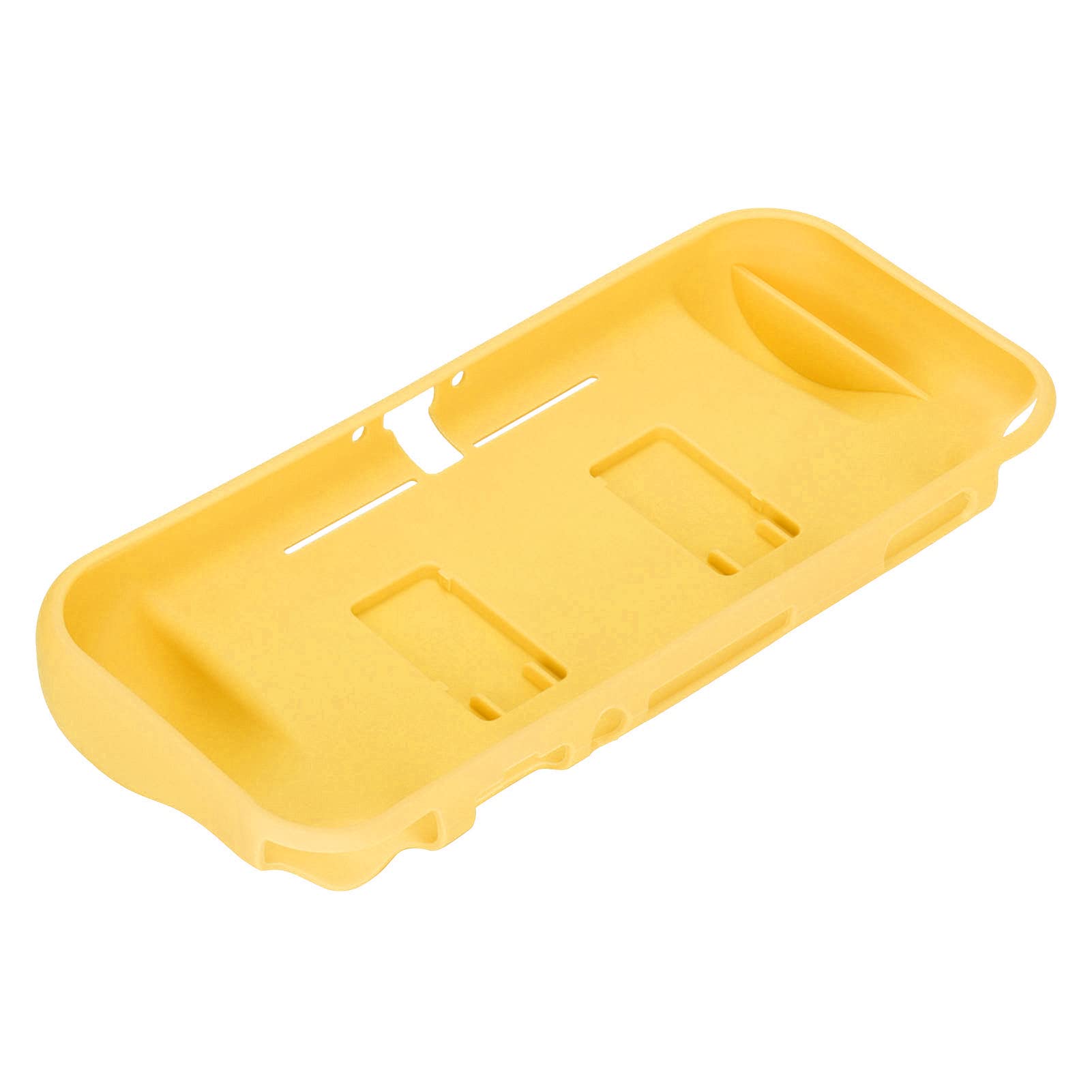 01 02 015 TPU Protective Case, Half Packed Protective Shell Case Elastic 2 Game Card Slots Ergonomics for Switch Lite(Yellow)