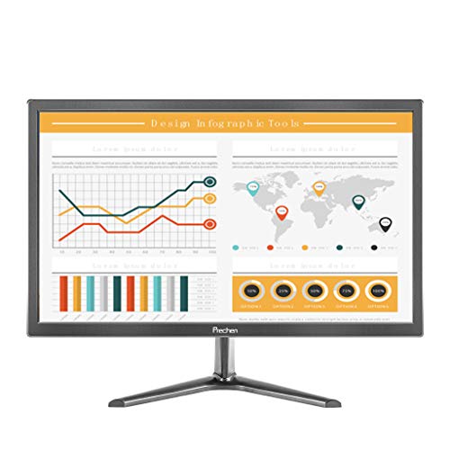 19 Inch PC Monitor(1440x900),60 Hz, 5 ms,Brightness 250 cd/m²,Built-in Speaker,HDMI & VGA Interface,Display Screen for Laptop/PS3/PS4/X-Box/PC,Black,Prechen