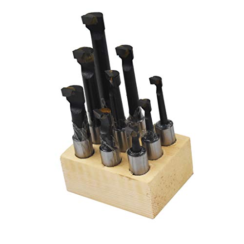 1/2" Boring Bar Set C6 9 Pcs Carbide Tipped Bars 3/4" Shank Lathe Tool