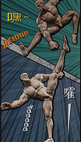 1/12 Scale Male Action Figure,6inch Flexible Muscular Strong Male Action Figure Body Doll Collection (White Skin)