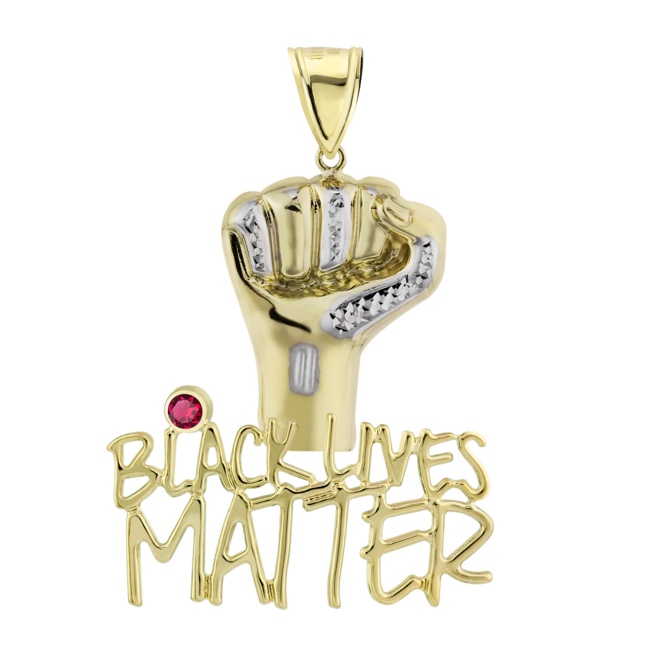 1 3/4" Crucifix Jesus Body CZ Halo Pendant Real 10K Yellow White Gold