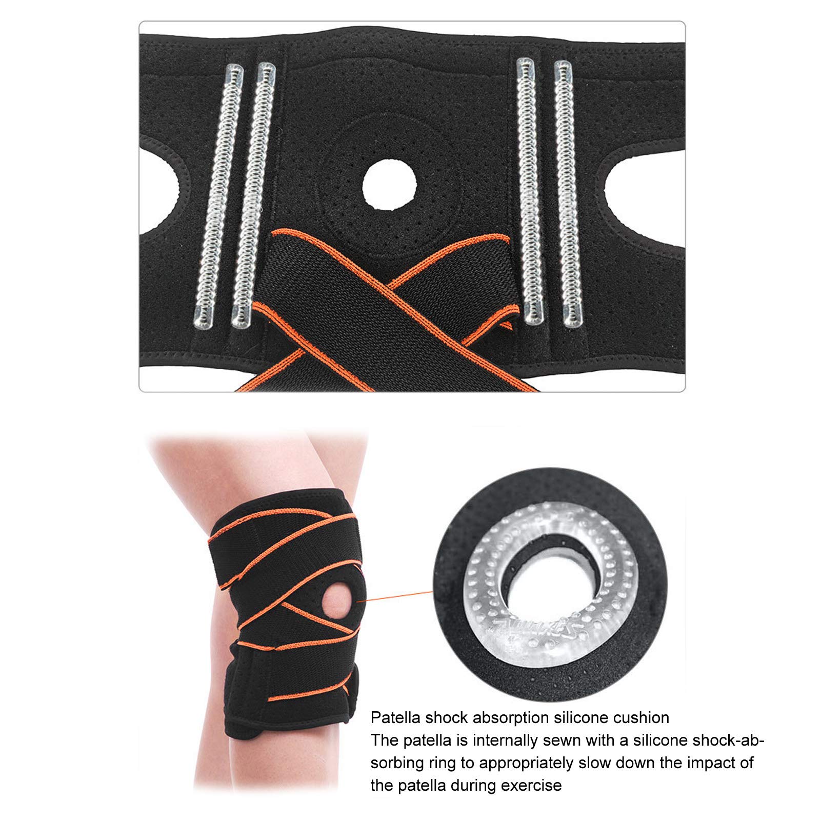 01 02 015 Knee Sleeve, Neoprene Knee Support Compression for Meniscus Injury for Sports Sprain for Arthritis for Ligament Injury