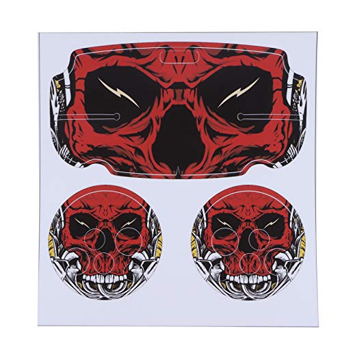 01 VR Protective Sticker, VR Glasses Skin Sticker PVC Material VR Controller Headset Stickers for Quest 2 for VR Gaming Glasses(Flame Skeleton)