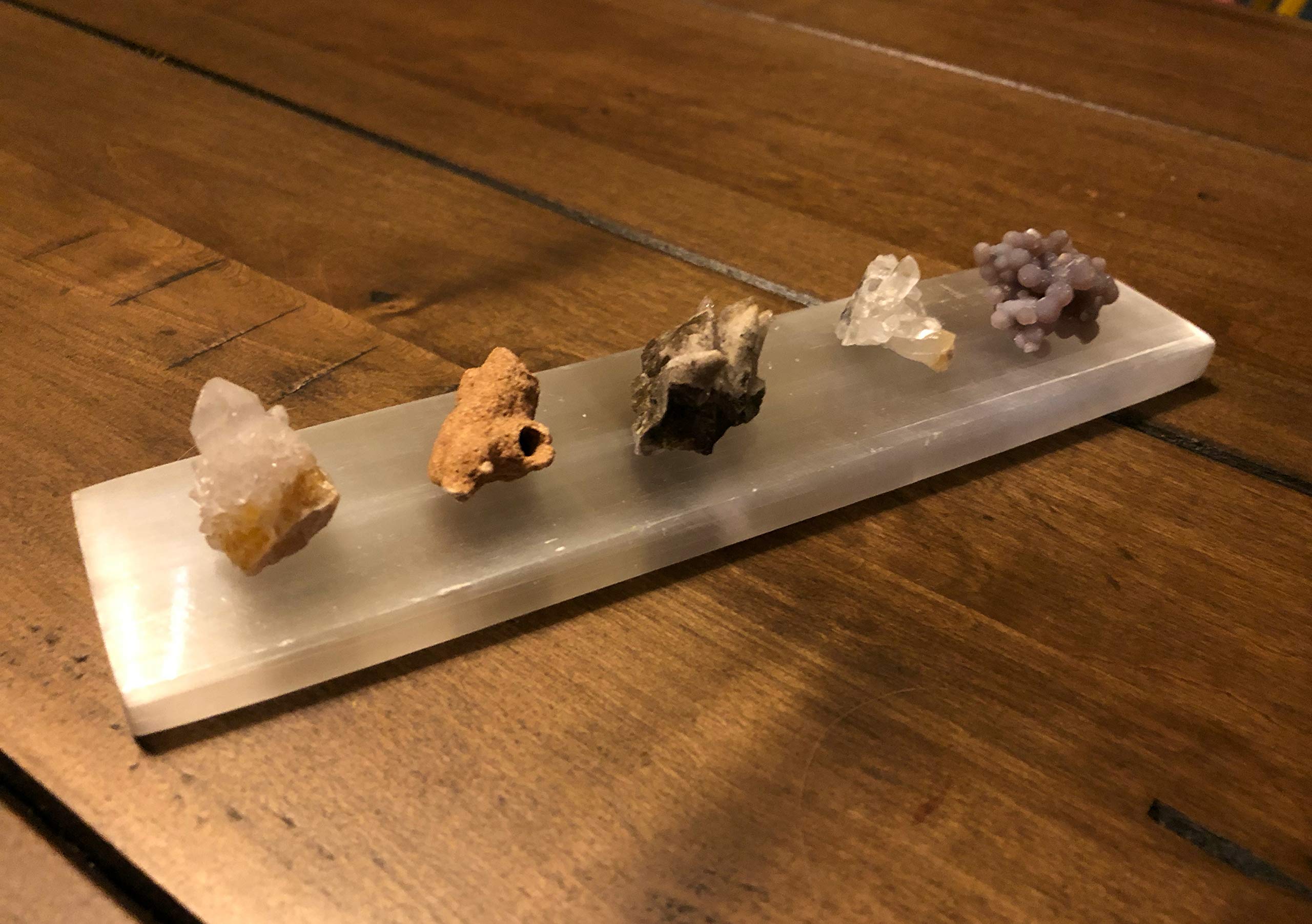 1 Charged 8" Selenite Polished Flat Ruler Crystal Charging Station/Wand Powerful Healing Energy Reiki by CrystalsAhoy