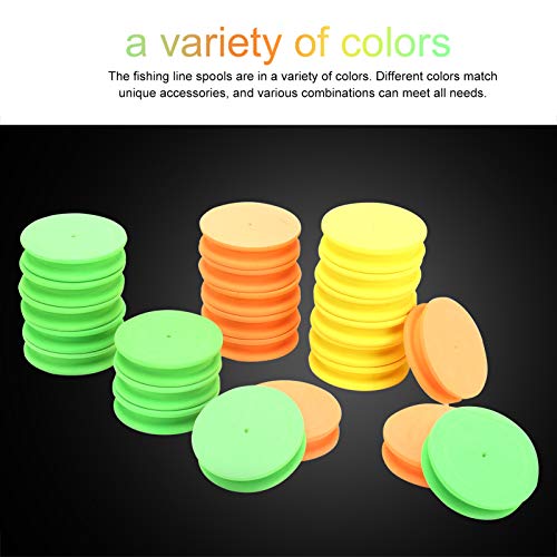 01 Fishing and Rigging Foam Spools, Spools Winding Board Tool Fishing EVA Spools Line Storage Spools EVA Fishing Line Storage 24pcs for Fish