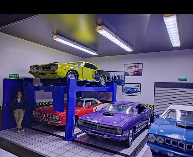 1:18 Car Model Vending machineAcrylic Collectibles Countertop Display Three Parking Spaces LED Lamp Plate with USB Connection for 1/18 Diecast Model Car (Excluding car Models)