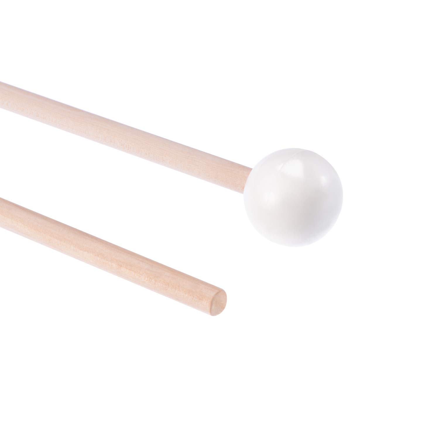 1 Pair Glockenspiel Mallets Hard Mallets Xylophone Mallets Hard Polymer Mallet Glockenspiel Sticks with Wood Handle for Energy Chime, Xylophone, Wood Block, and Bells
