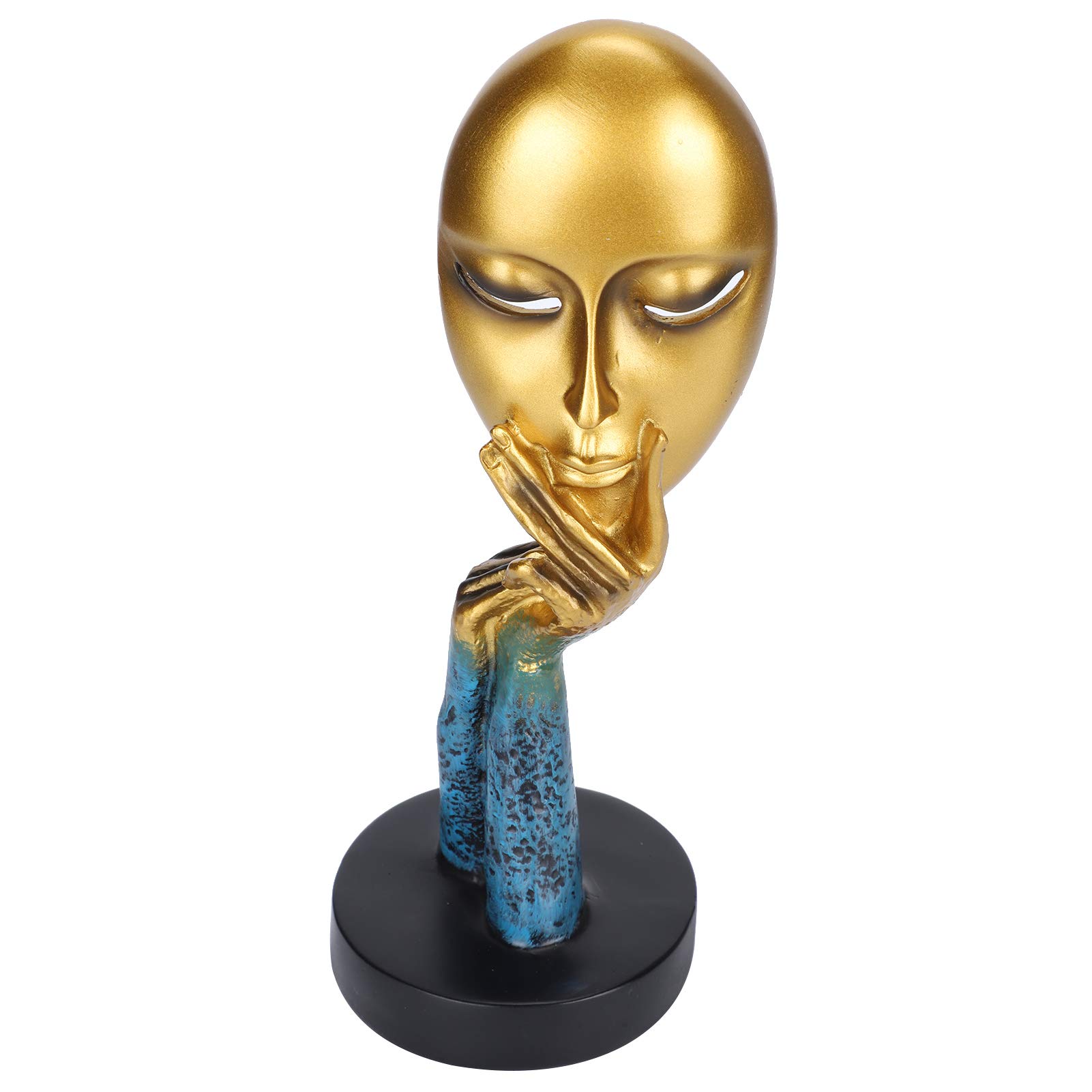 01 Abstract Face Sculpture, Creative and Abstract Face Statue Resin Figure Sculpture Nordic Character Art Decor Home Office Studio Cafe Desktop Decoration
