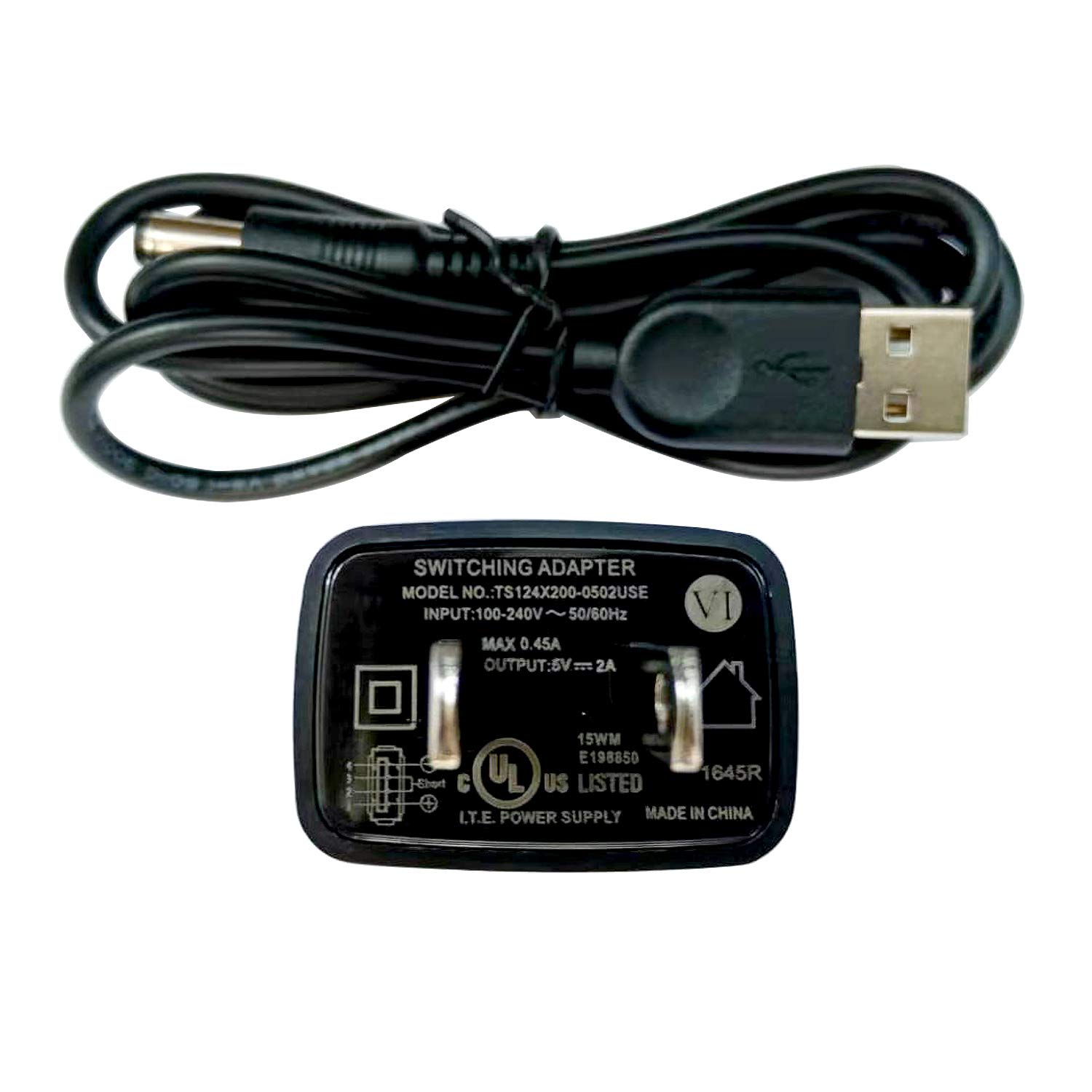 100-240V AC to DC 5V 2A LED Power Supply 10W Power Adapter US Plug 5.52.5mm for LED Strip Light, CCTV Camera and Other 5V 2A Electronic Equipment
