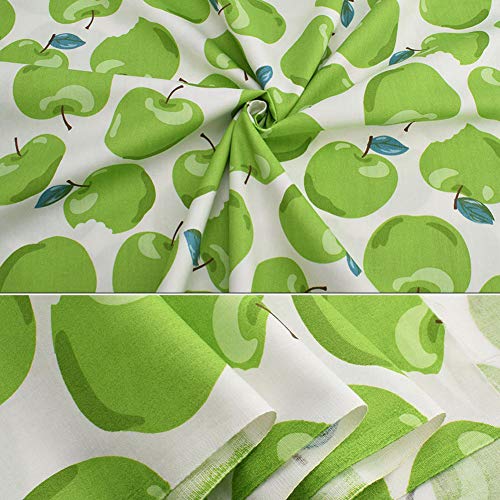 10PCS Fruit Cotton Fabric Bundles 20 x 20 Inch Printed Fat Quarter Fabric Pre-Cut Squares Sheets Fabric for Patchwork Sewing DIY Crafting Quilting
