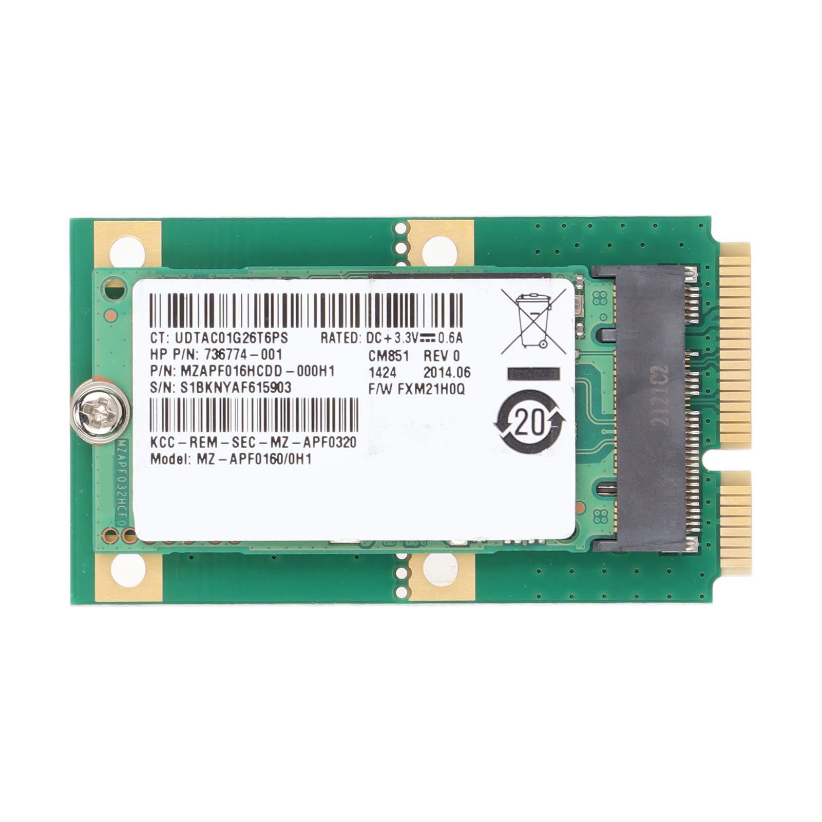 070 M.2 Hard Drive, 16GB High Capacity MSATA Adapter Card, Plug and Play M.2 SSD Internal SSD Computer Hard Drive, for Demanding Applications High End Games