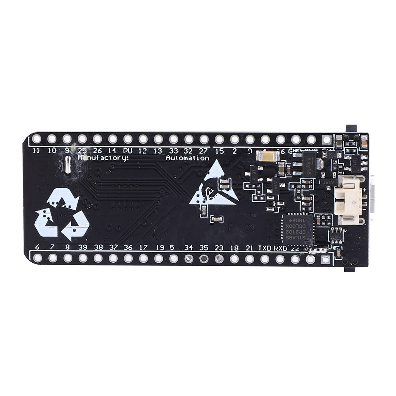 0.96in OLED Display Development Board Set, SX1276 Chip ESP32 MCU Module Pin Sticker 20Pin Row Pin Kits wirh Micro USB and Antenna Interface (915MHZ)