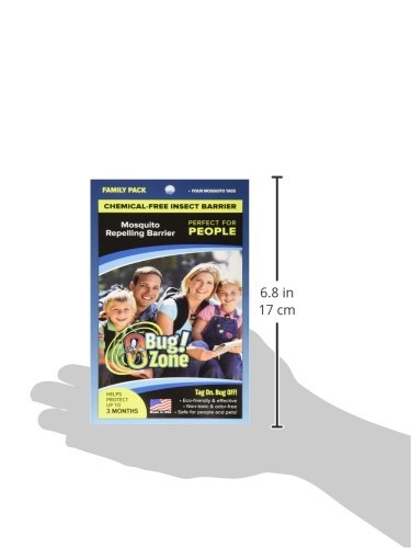 0Bug!Zone Mosquito Barrier Tags, Family Pack