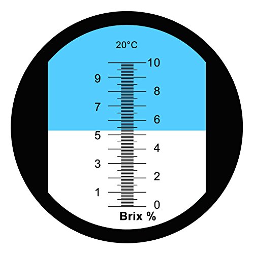 0-10% Brix Refractometer for Testing Sugar Content Maple sap Syrup, Low-Concentrated Sugar Solutions, Tea, Portable Hand Held Sugar Content Measurement with ATC Function and LED Light, pipettes
