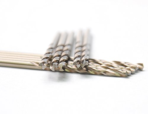 0XTUL 10PCS,3/32",HSS General Purpose Heavy Duty Cobalt Jobber Twist Drill Bits,ideal for drilling on mild steel, copper, Aluminum, Zinc alloy etc.