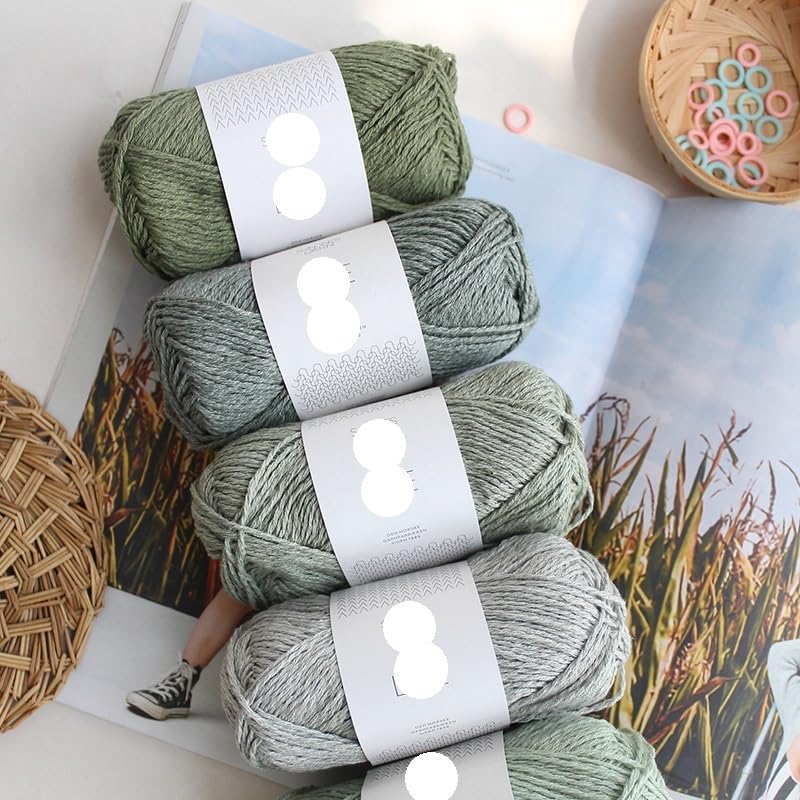 1 * 50g Ball Line Yarn Handknitting Yarn Linen Cotton Blended Yarn (Color : 3820)