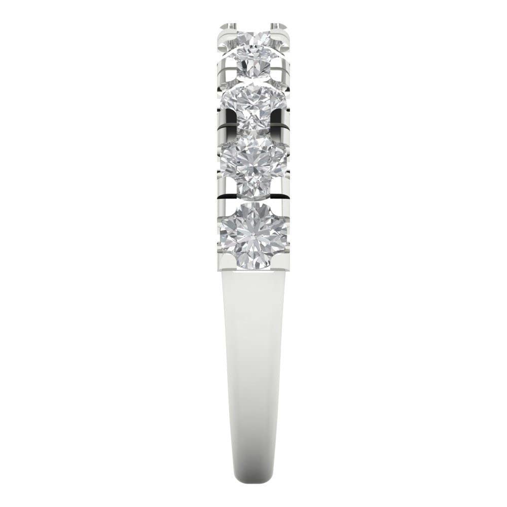 1 ct Brilliant Round Cut Clear ZIron 14k White Gold Stackable Wedding Engagement Designer Anniversary Ring Band Sz 11